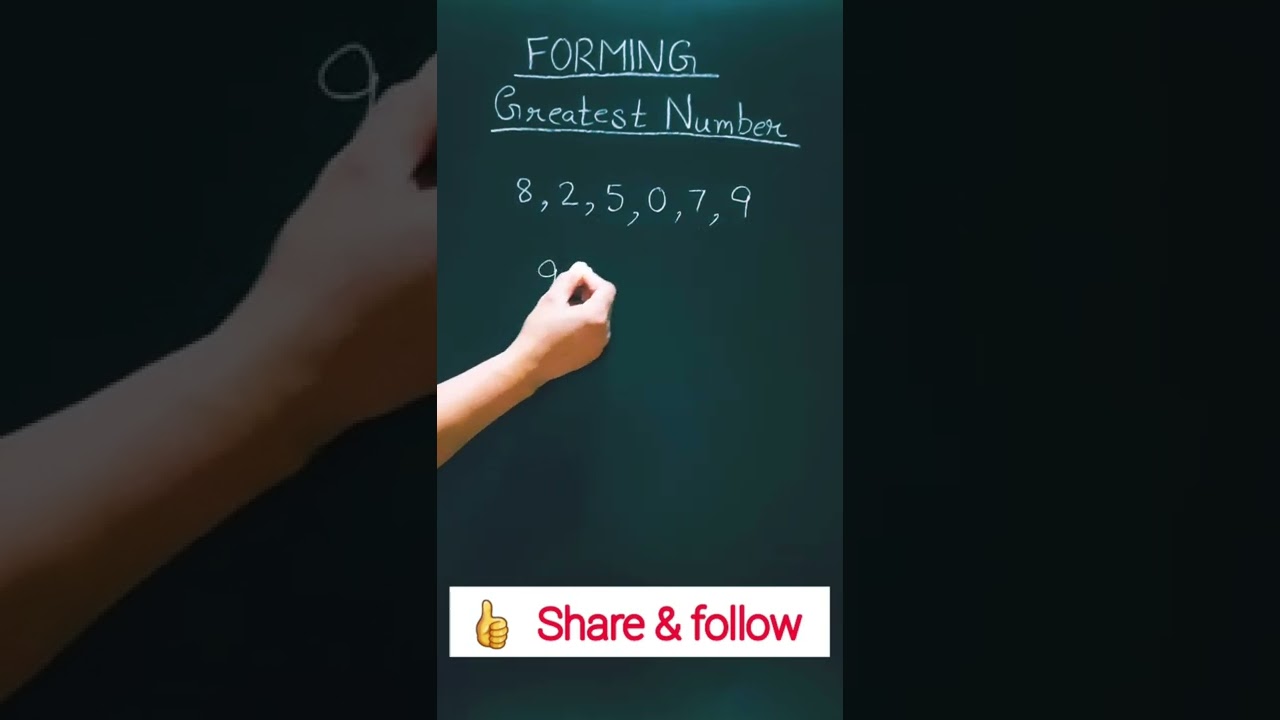 Forming greatest number | shorts | #shorts #youtubeshorts #mathtricks