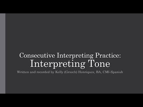 Consecutive Interpreting Practice (EN): Interpreting Tone of Voice