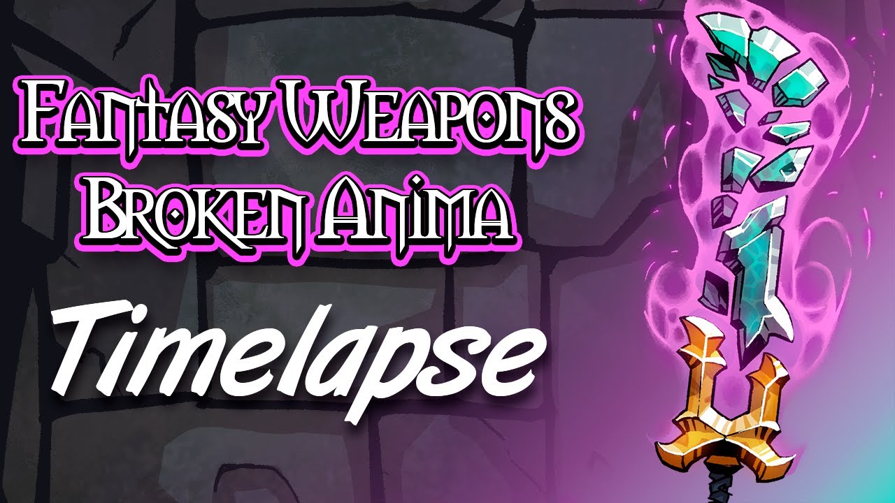Drawing Fantasy Weapons | Broken Anima | Speedpainting Timelapse