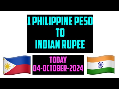 Philippine Peso to Indian Rupee Forex Currency Exchange Rates Today 4 October 2024