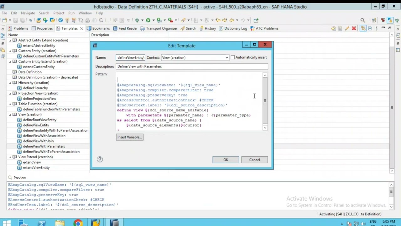 31 - CDS Code Templates on Eclipse