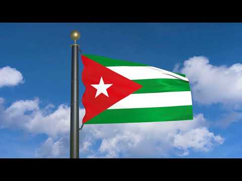 Flag of Guadeloupe (proposed by the GONG between 1963-1977) (moving clouds)