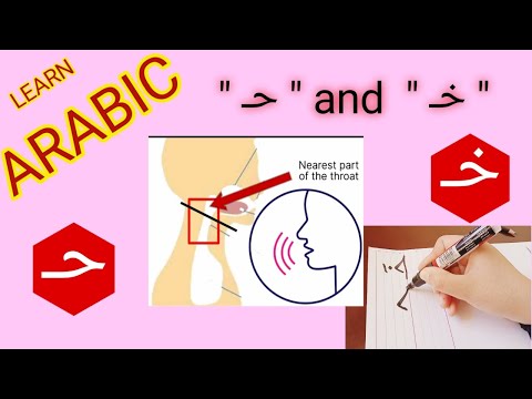 How to pronounce and write the letters " حـ " and " خـ "