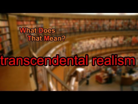 What does transcendental realism mean?