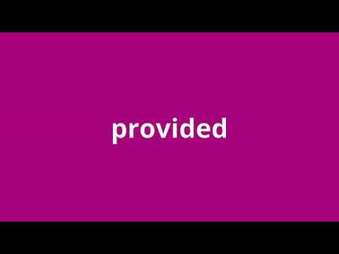 what is the meaning of provided
