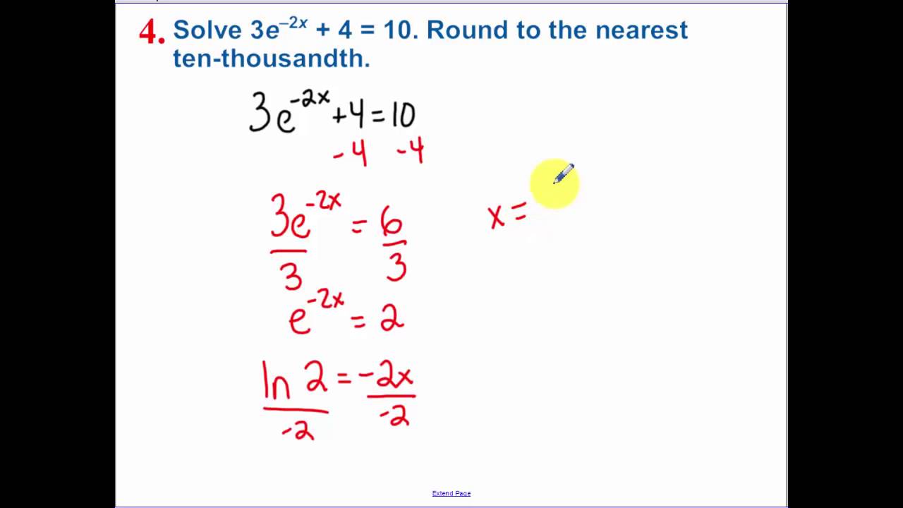 7.7 - Base e and Natural Logarithms (2016)