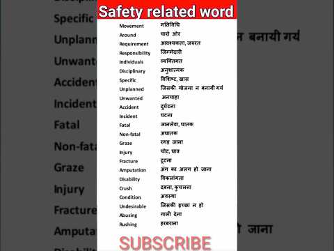 Fire safety related word meaning part 3 #safetyfirst #fire #viral #safetyofficer #viralvideo