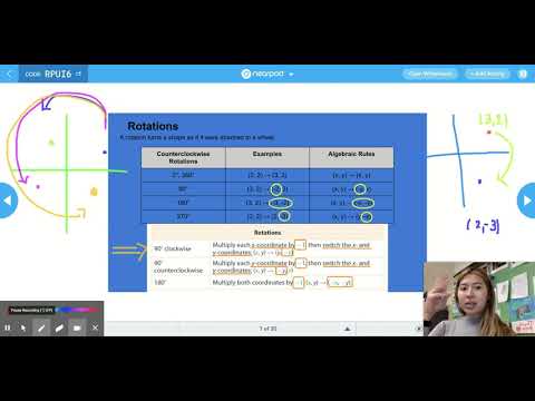 8.10C: Algebraic Rules for Rotations and Reflection