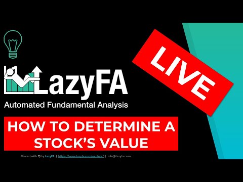 LazyFA Live - How to Value a Stock With Discounted Cash Flow Analysis