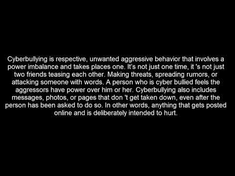 Cyberbullying and the cyber bullying