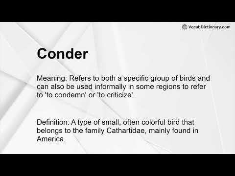 Conder Meaning