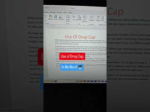 # Use of Drop Cap in Ms Word 🖥️ #Mission Technology. # Computer Course