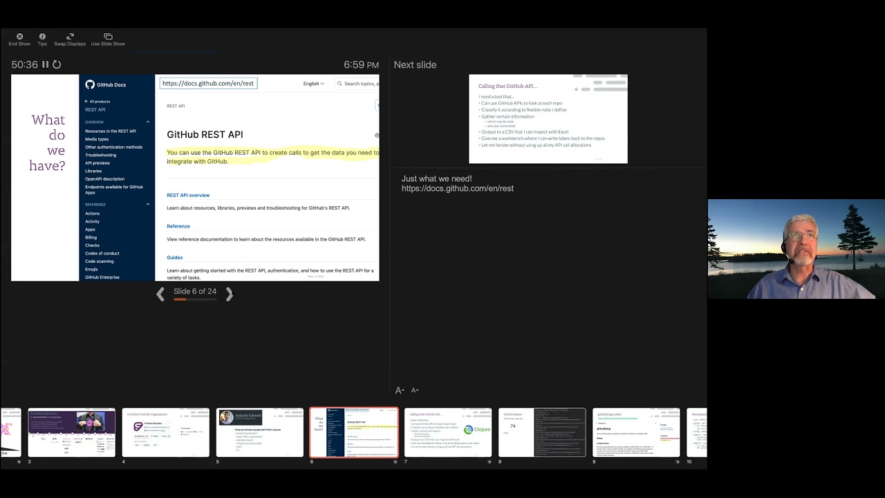 Githubbing Toolkit - A Github Repo Analyzer in Clojure - with Tom Cooper. May 13, 2021