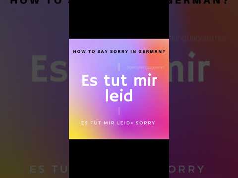 How to say “Sorry” in German?