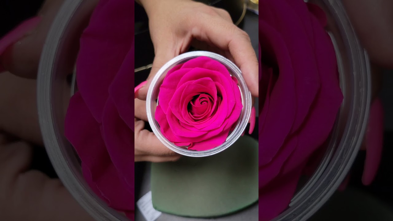 Heart Box Flower Arrangement With Preserved Roses and Chocolates
