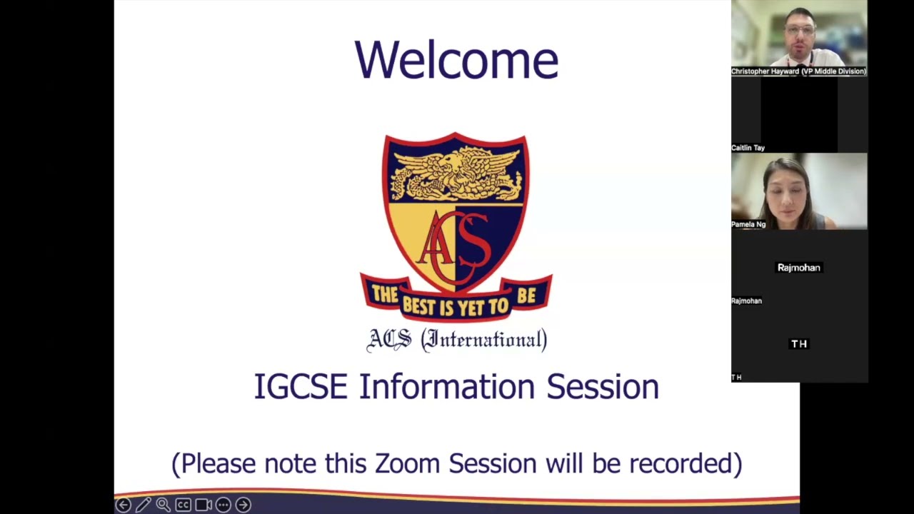 Recording of Parent Information Session 2024
