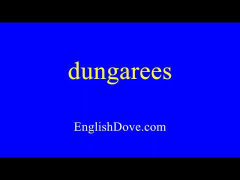 How to pronounce dungarees in American English