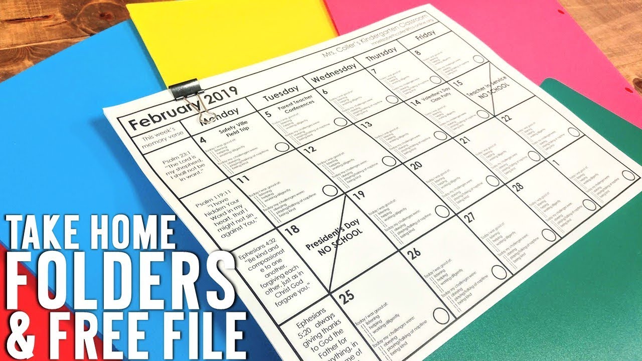Classroom Tour | The Take Home Folders and a FREE File
