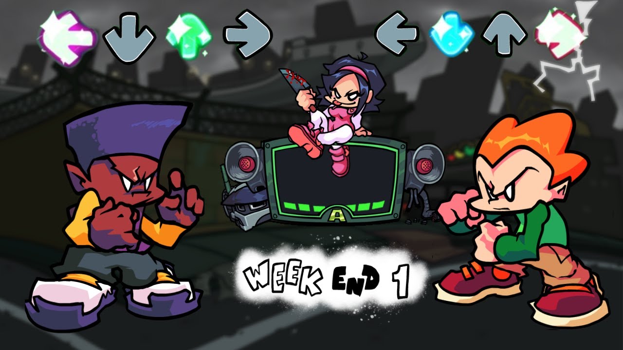Friday Night Funkin' - Pico vs Darnell & Nene (Week 8 Update) - Week End 1