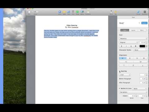 Pages Double Spacing