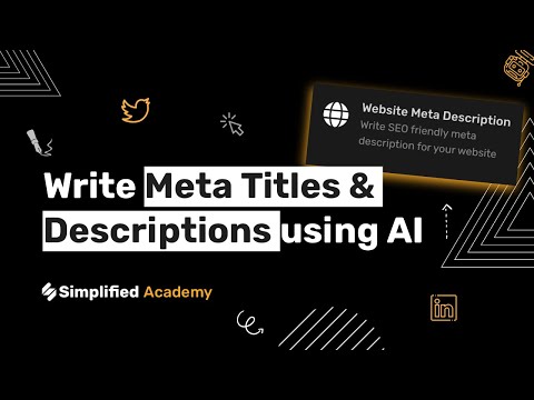 Write Meta Titles for your website using AI: SEO for Beginners