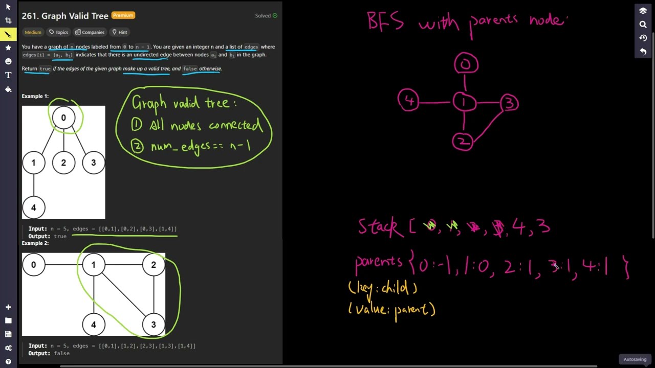 Linkedin Interview Question Leetcode Question 261  Graph Valid Tree