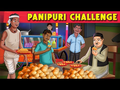 Panipuri Challenge | Food Eating Challenge | English Stories | English Animated Stories | Cartoon