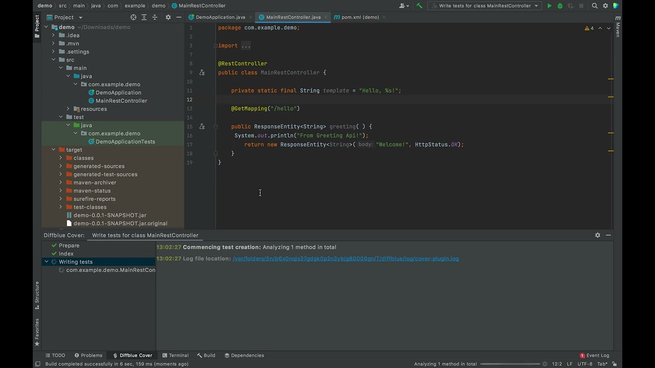 How to Automate Junit test cases using Diffblue