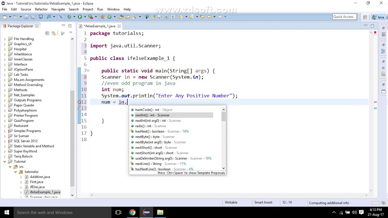 5.Number in Even OR Odd  Using Java