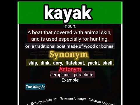 what is kayak | meaning of kayak #kayak#what_is_kayak #meaning_of_kayak #vocab @SynonymAntonym