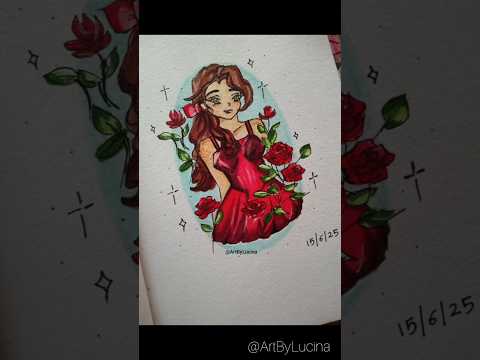 Alcohol Markers || Girl Drawing/Colouring || #artideas #alcoholmarkers #roses #girl #colours #art ||