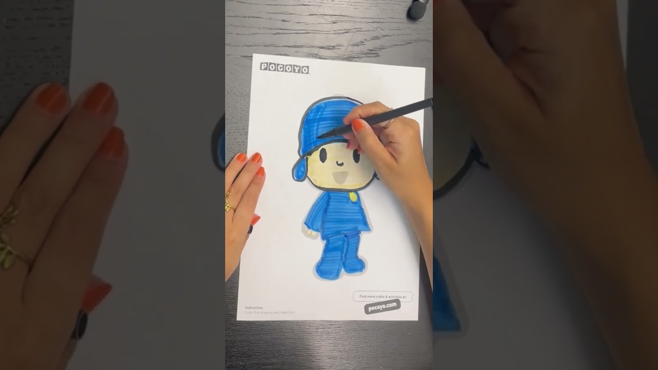 ¡A dibujar! ¡Aprende a dibujar a Pocoyo con lápices de colores y diviértete! #art #pocoyo