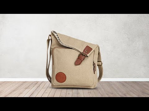 Mona B Unisex Canvas Messenger Crossbody Sling Bag