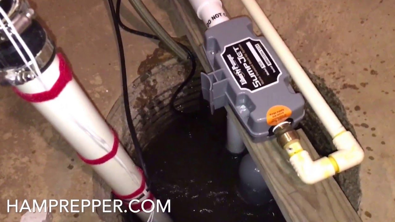 Water Powered Backup Sump Pump