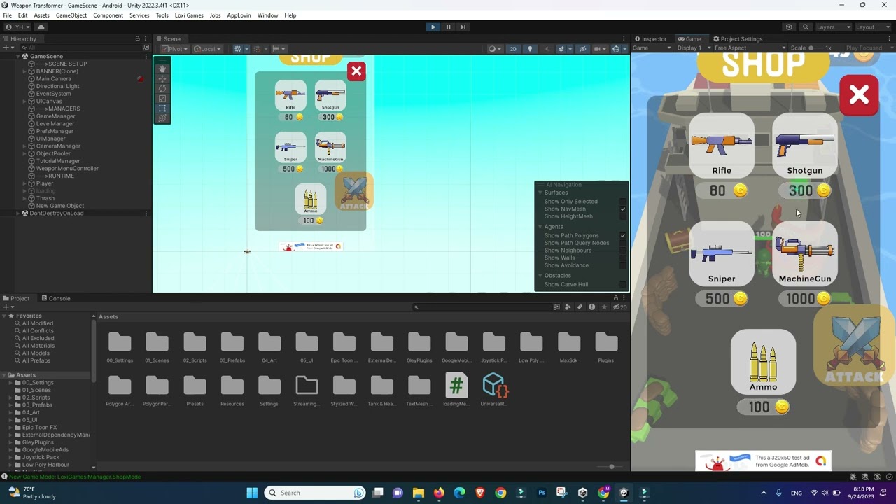 Weapon Transformer   Unity Source Code