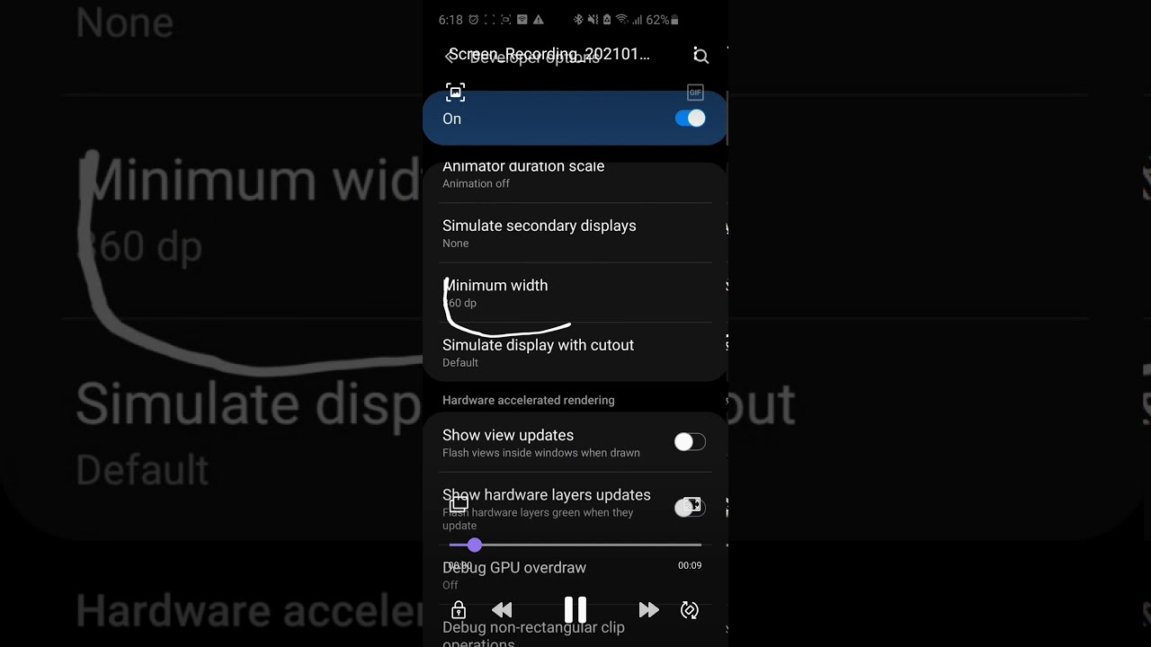 When you mess with developer options on Android...