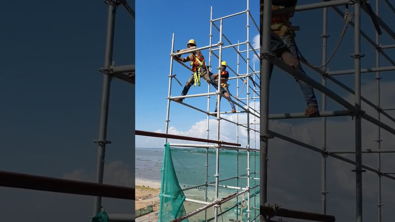 ring lock scaffolding installation #construction #work #shorts