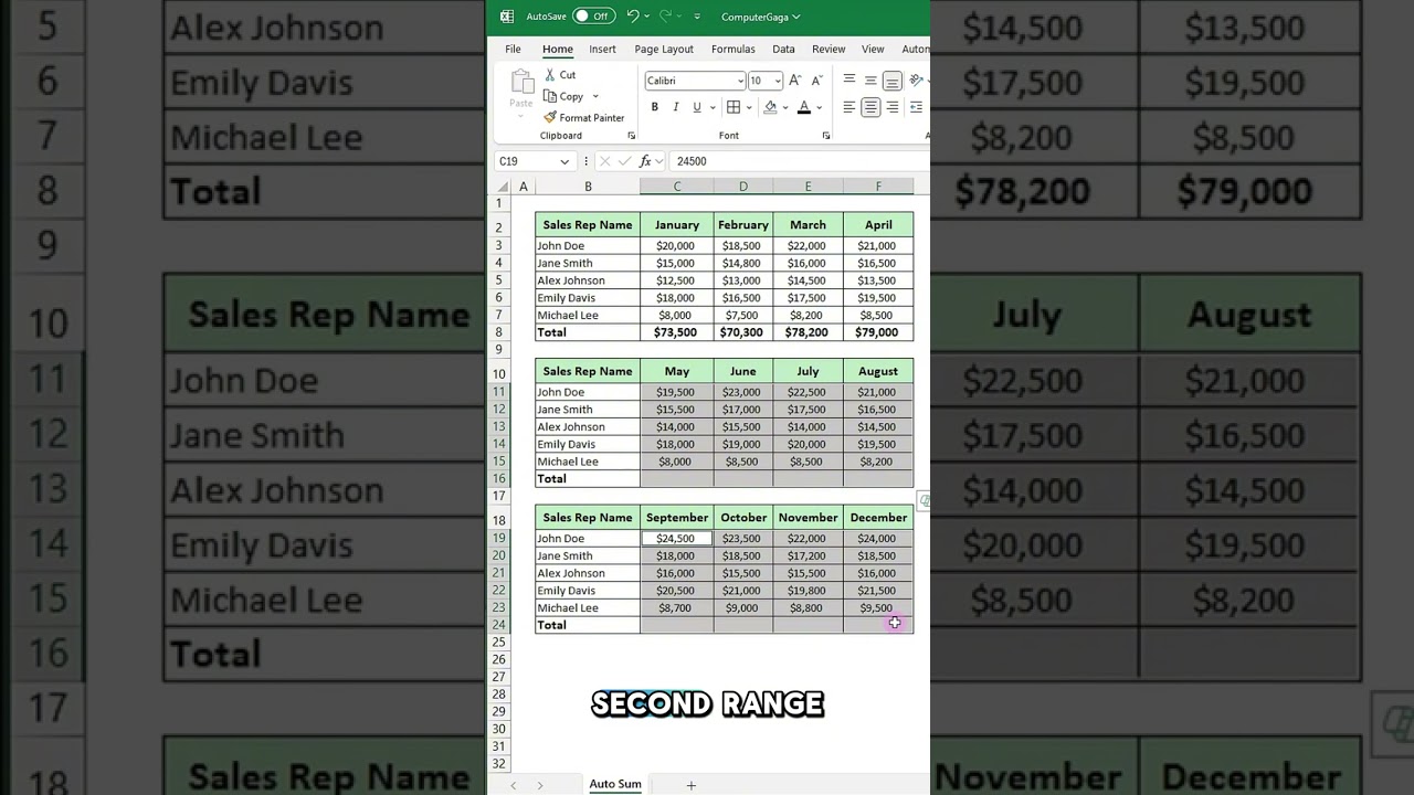 Excel Magic: Quick SUM Without Formulas!