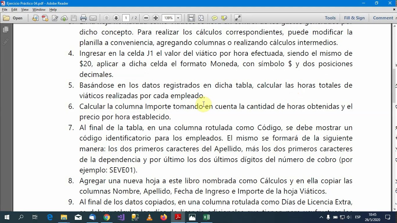 Ejercicio práctico 4 de Microsoft Excel