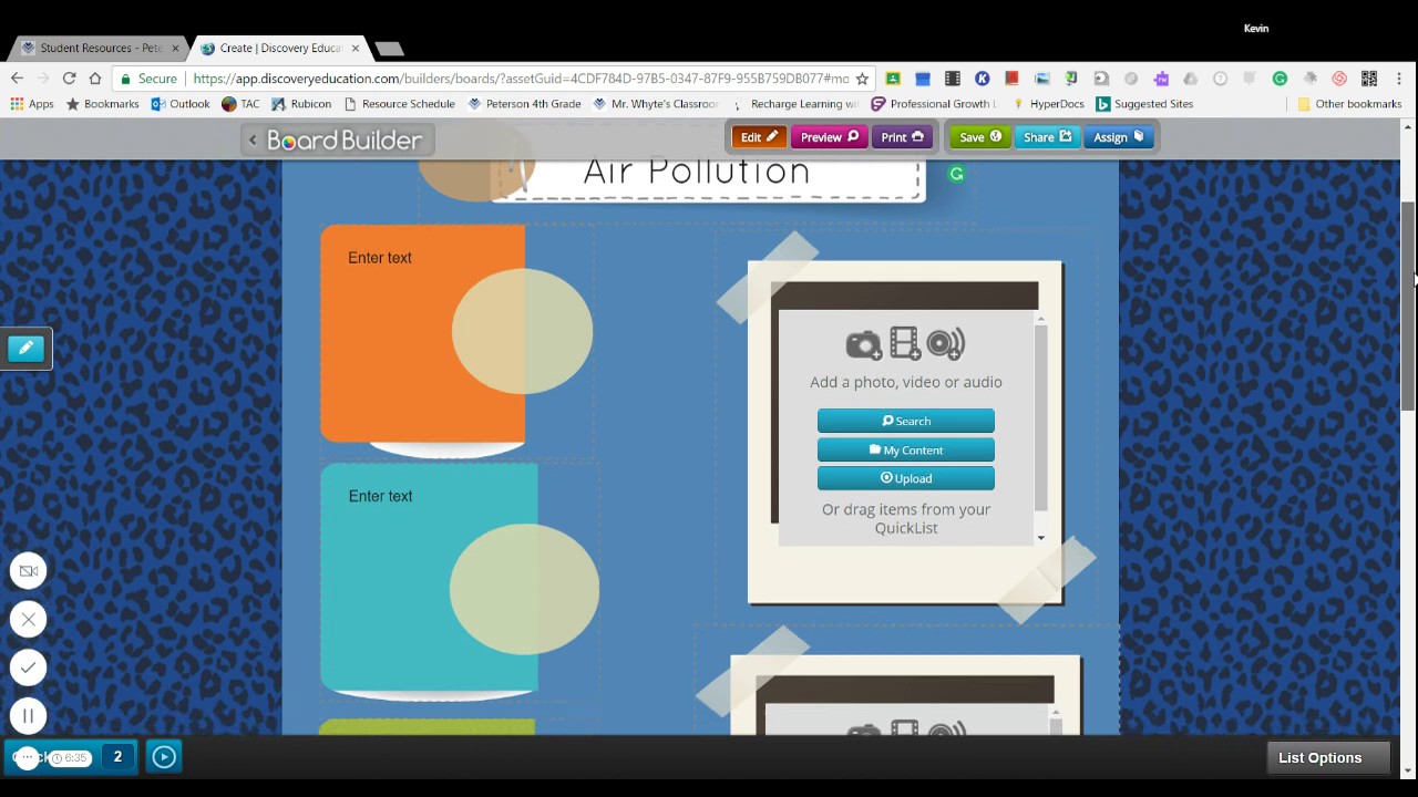 Using Discovery Education Board Builder