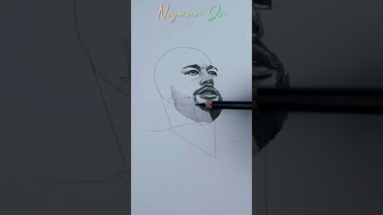 Drawing Neymar Jr PSG club player