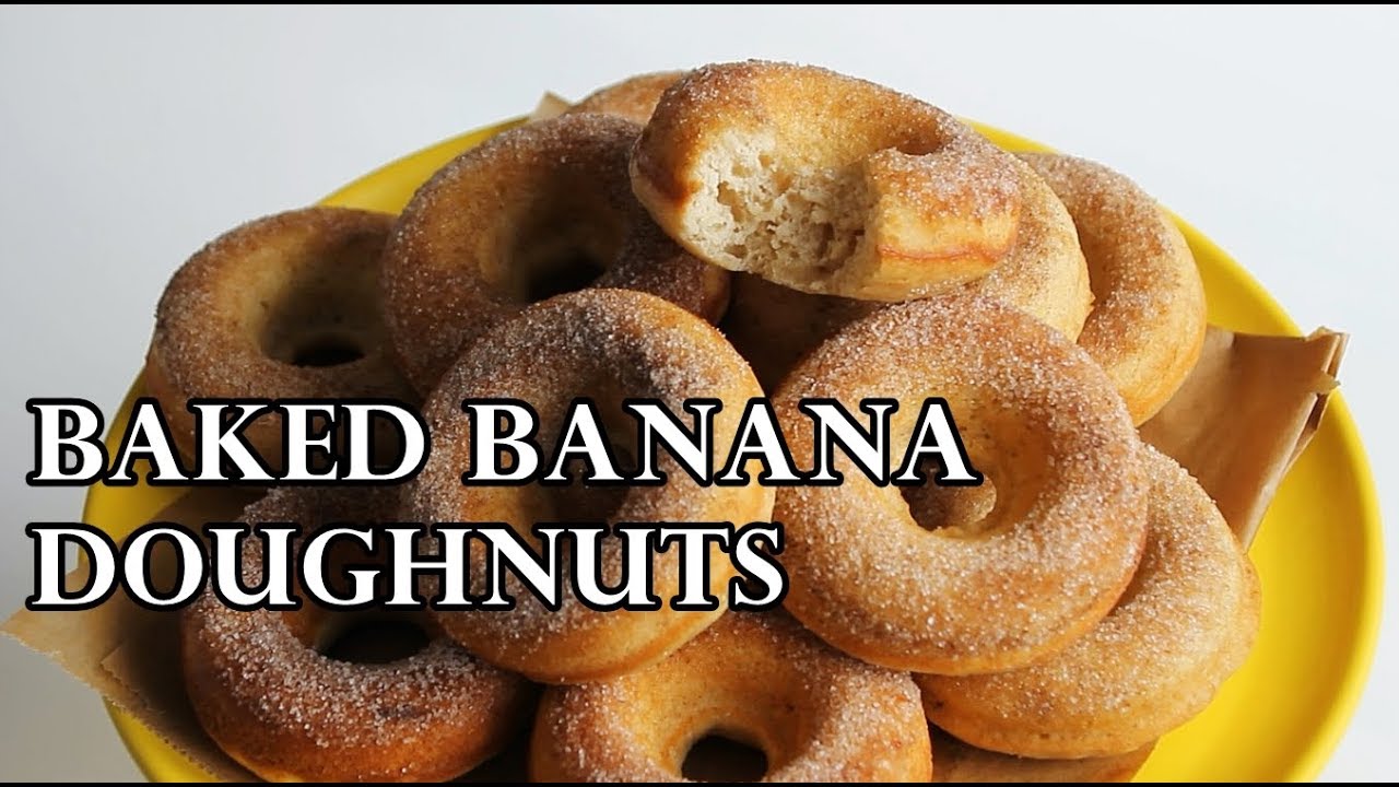 AMAZING SOFT BAKED BANANA AND CINNAMON DOUGHNUTS RECIPE | INTHEKITCHENWITHELISA