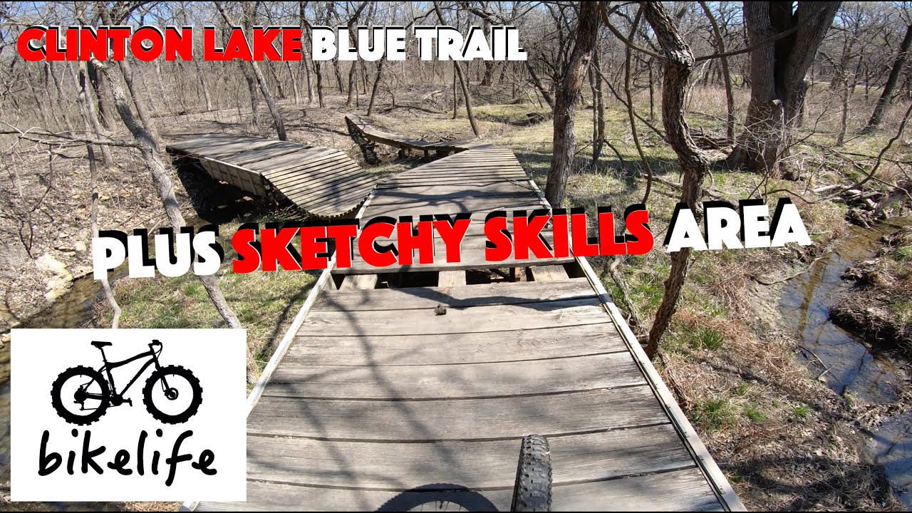 Clinton Lake State Park Blue Mountain Bike Trail - MTB in Kansas - Beautiful Views of Clinton Lake