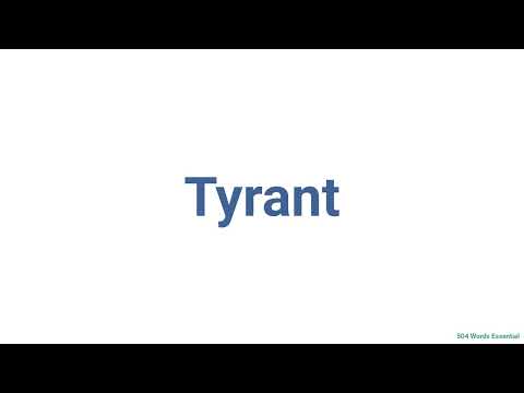 How to Pronounce tyrant