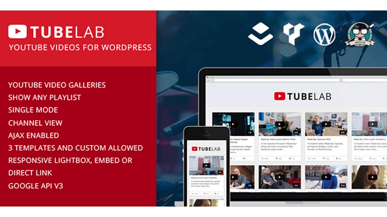 Tubelab - YouTube plugin for WordPress | Codecanyon Scripts and Snippets