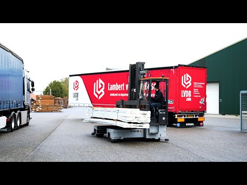 EASY loading of a truck with a multidirectional sideloader | HUBTEX