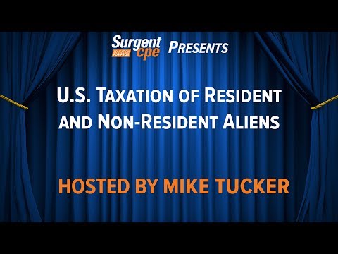 U.S. Taxation of Resident and Non-Resident Aliens (ATAX)