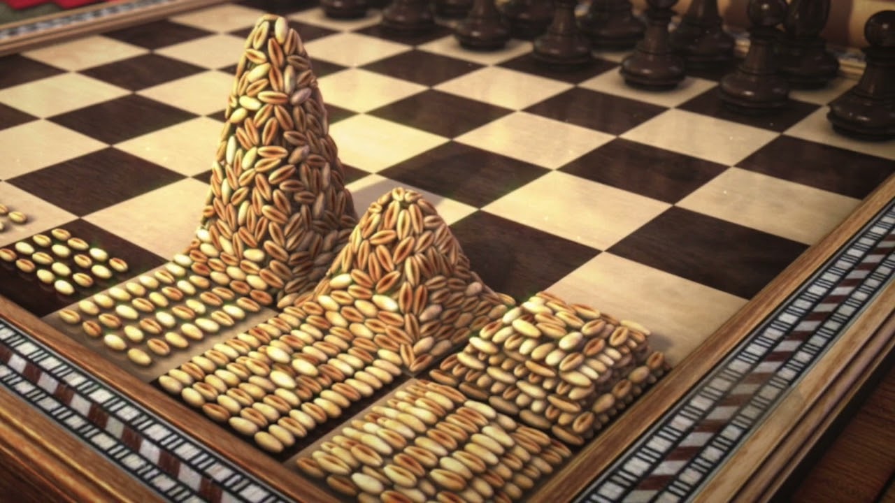 The Legend of the Chessboard and the Grains of Wheat - Myths and Legends ♟️