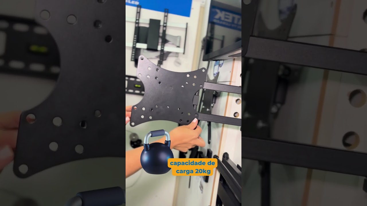 Suporte de tv articulado com 32cm de braço para tvs 32 37 40 42 fixatek ft-223se