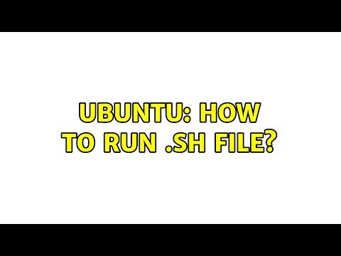 Ubuntu: How to run .sh file?